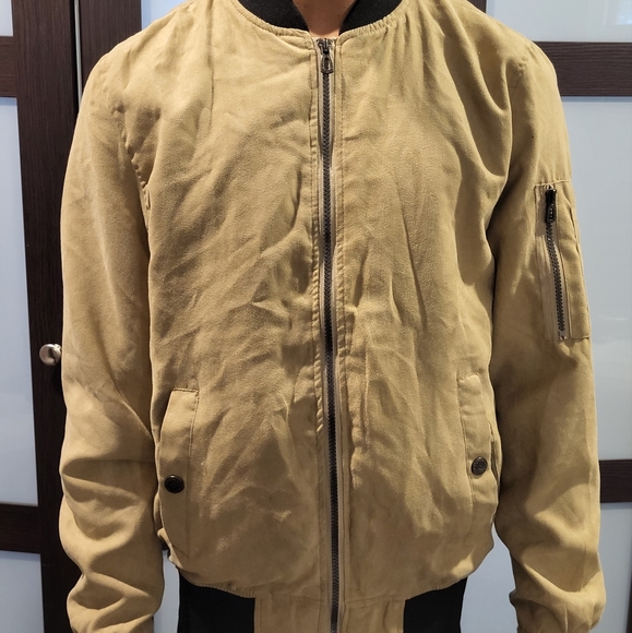 Distortion | Jackets & Coats | Micro Suede Bomber Jacket With Inside ...